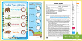 Feeding Times at the Zoo A4 Display Poster (teacher made)