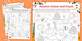 ESL Autumn Read and Colour Worksheet | Twinkl (teacher made)