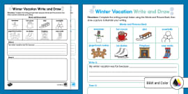Winter Holiday Journal Writing Template (teacher made)