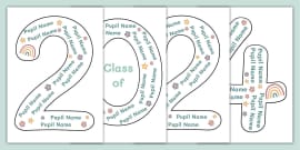 Class of 2025 Editable Name Posters (Teacher-Made) - Twinkl