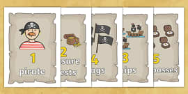 Pirate Subtraction Worksheet / Activity Sheet - Pirate Addition