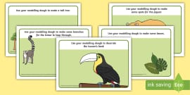 Australian Tropical Rainforest Animals Playdough Mats