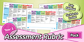 Year 6 Assessment Rubrics Pack