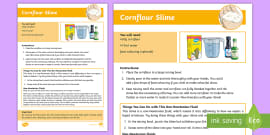 How to Make Slime Activity Sheet (teacher made) - Twinkl