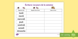 Weekday Wordsearch in French (teacher made) - Twinkl