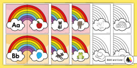 Rainbow CVC Words - Matching Game | Twinkl Resources