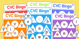 CVC Word Bingo Game - Teaching Resources - Twinkl