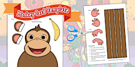 Monkey Template | Monkey Outlines | Cut-Outs | Twinkl KS1