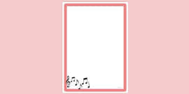 Music Page Border for Writing (Instruments) - KS2 Resources