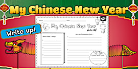 KS1 Chinese New Year Write-Up Worksheet