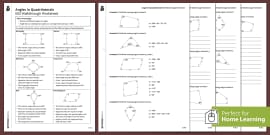 Finding Missing Angles in Parallel Lines Worksheet | KS3 Maths