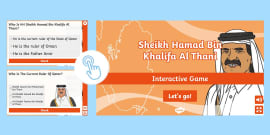 HH Sheikh Hamad Bin Khalifa Al Thani Display Poster - Twinkl