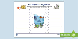 Describe the Ocean Writing Activity (teacher made) - Twinkl