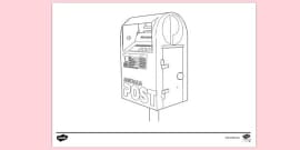 FREE! - Cardboard Box Colouring Sheet | Twinkl Resources