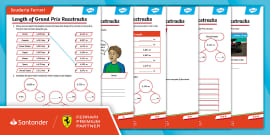 FREE Scuderia Ferrari: Second Grade Formula One Charts and Graphs Math