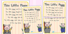 'This Little Piggy' Nursery Rhyme Poster | Twinkl - Twinkl