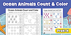 Christmas Count and Color 1-10 Worksheet