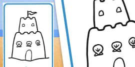 Design a Sandcastle Worksheet (teacher made) - Twinkl