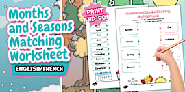 👉 French: Months and Seasons Worksheet