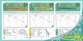 KS1 Blank World Map (Ages 5 - 7) Download and Print - Twinkl