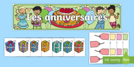 Les anniversaires Posters - French / français - Twinkl