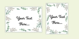 Botanical Editable Banner - Display Resources (Teacher-Made)