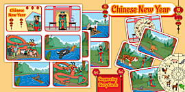 Chinese New Year story sequencing cards | Printable | Twinkl