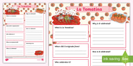 The Spanish Tomato Festival - La Tomatina - Twinkl