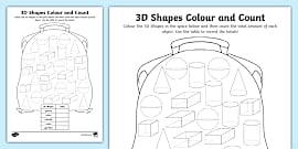 3D Shapes Worksheet | Geometry Scavenger Hunt | Twinkl