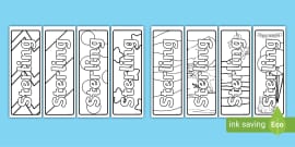 FREE! - Rowan Mindfulness Name Colouring Bookmarks - Twinkl