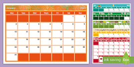 Editable 2022 Calendar - Printable Resources (teacher made)