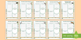 Australian Animal Report Worksheet