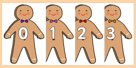 The Gingerbread Man Comparing Numbers Game (teacher made)