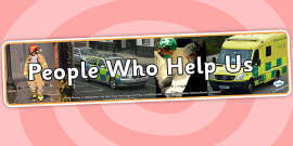 People Who Help Us Display Banner - People who help us, Display