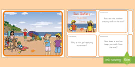 Water Safety Scene and Question Cards (teacher made)