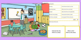 Picture Scenes and Wh- Questions - ESL Question Forms