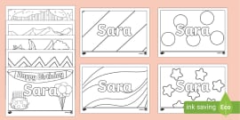 FREE! - Layla Name Simple Colouring Activity Sheets - Twinkl