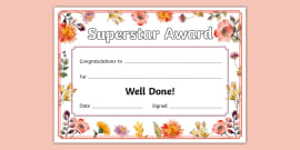 Tree Themed Editable Certificate (teacher made) - Twinkl