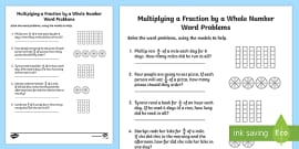 How to Multiply Fractions by Whole Numbers Poster - Twinkl