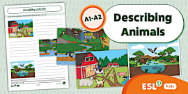ESL Animals Description Activity for Kids