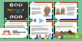 Mandela Day - KS1 - Leaders of South Africa Activity Sheet