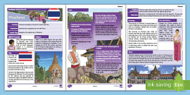 Thailand Fact File Worksheet (teacher made)
