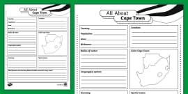 All About South Africa Research Activity (Teacher-Made)