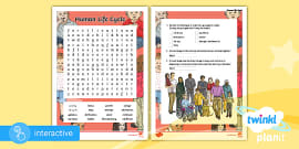 Human Life Cycles Word Mat - Twinkl - KS1 - Twinkl