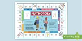 Mathopoly Editable Maths Game Board (teacher made) - Twinkl