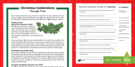 Santa Claus History Reading Comprehension - English