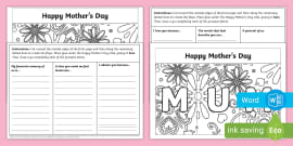 Mother's Day Poem | Rainbow Poetry Template (teacher made)