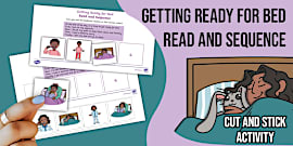 Twinkl Symbols: Getting Ready for Bed Sequencing Activity