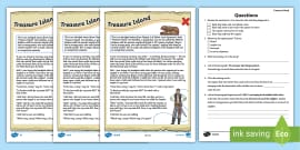 Treasure Island Worksheet (teacher made) - Twinkl