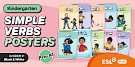 Basic Verb Cards for ELL